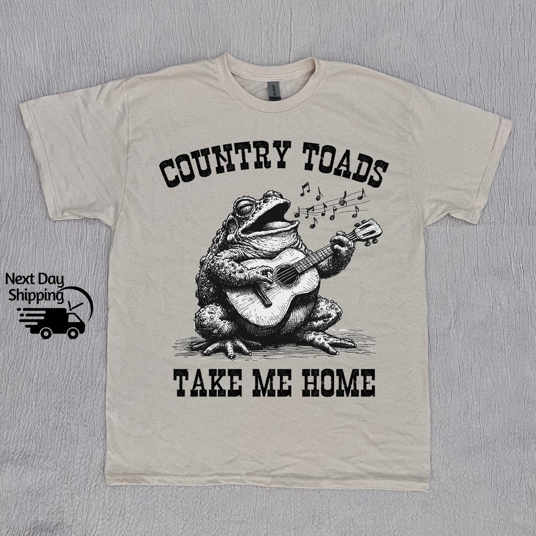 Retro Country Toads Take Me Home Funny Frog 90s Shirt, Funny Toad ...