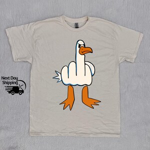 Retro I Don't Give A Duck Middle Finger Funny Shirt, Funny Offensive ...