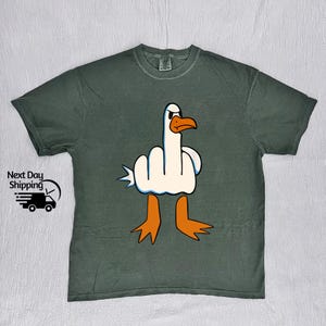 Retro I Don't Give A Duck Middle Finger Funny Shirt, Funny Offensive ...
