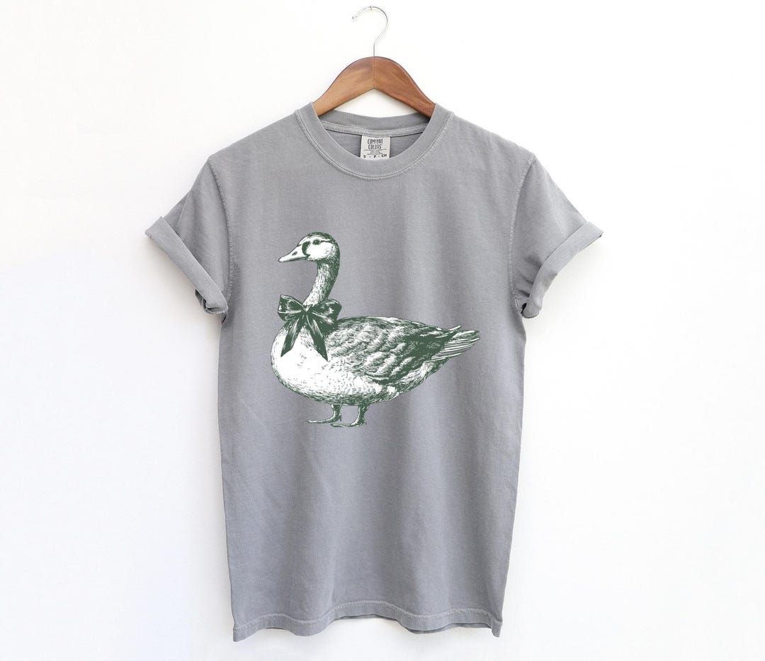 Retro Green Ink Drawn Goose 90s Graphic Shirt, Vintage Goose T-shirt ...