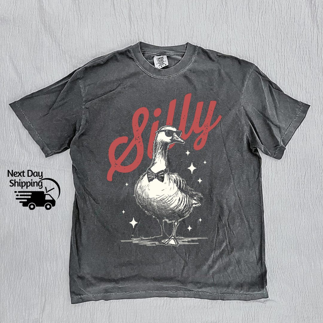 Retro Funny Silly Goose Shirt, Popular Goose Vintage T-shirt, Comfort ...