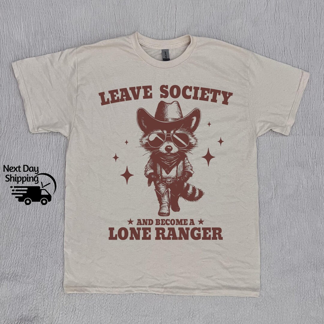 Retro Raccoon Leave Society 90s Graphic Shirt, Vintage Funny Raccoon ...