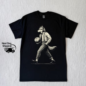 Retro Wolf Man Basketball 90s Shirt, Basketball Lovers Vintage T-shirt ...