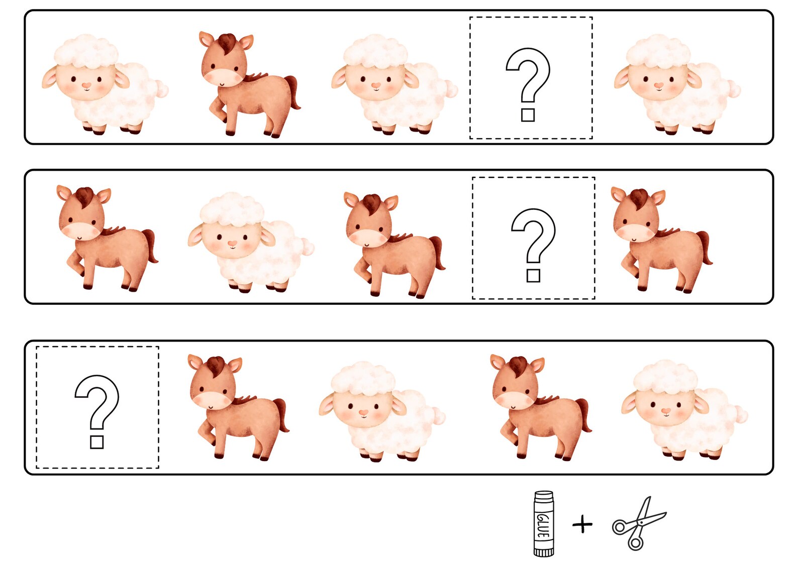 FARM Theme Printable Activities for Kids || Scissors Skills || Tracing ...