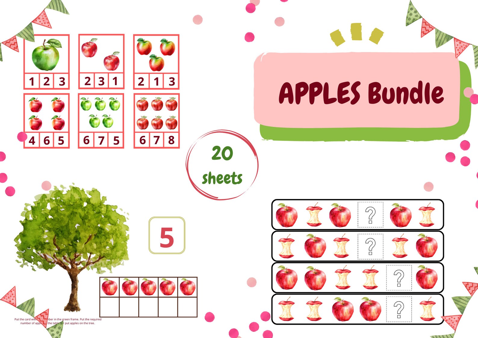 APPLES Activity Bundle || Preschool Activity || Homeschool Activity ...