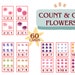 FLOWERS Count and Clip Cards || Counting 1 to 10|| 60 Cards || Activity ...