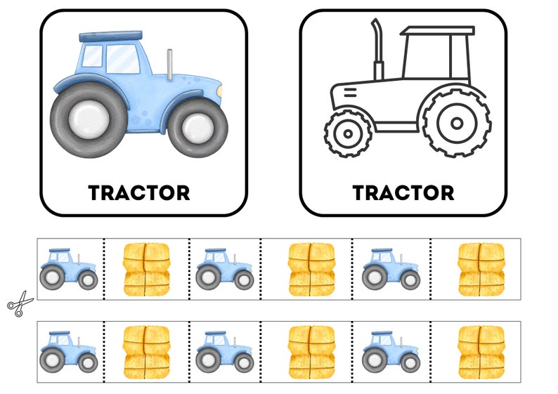 FARM Theme Printable Activities for Kids || Scissors Skills || Tracing ...