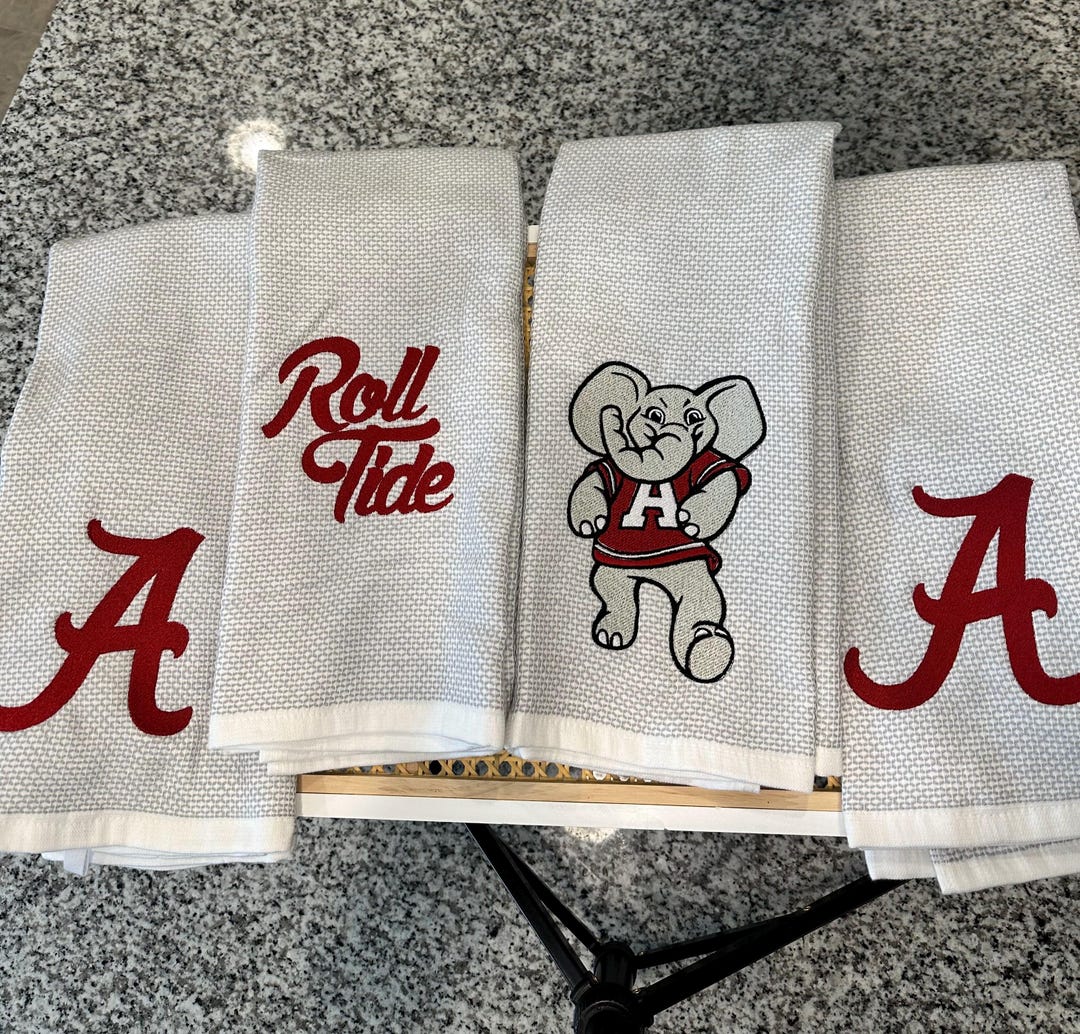 Roll Tide With Big Al – Alabama Crimson Pride Kitchen Towel Set - Etsy