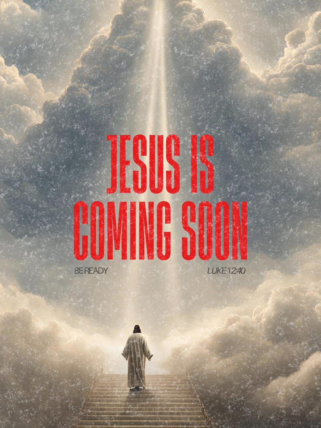 Jesus is Coming Soon Poster - Christian Wall Art | Bible Verse Print ...