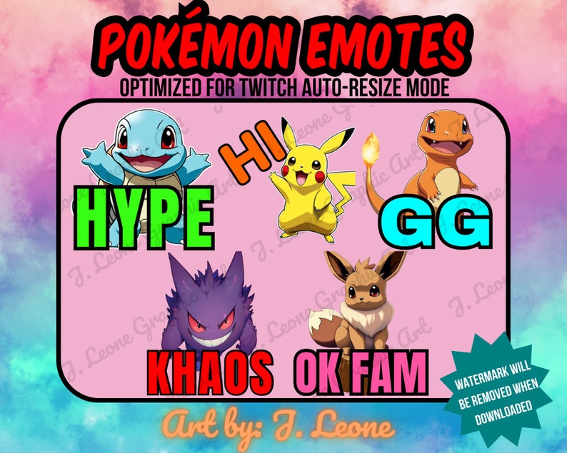 Pokémon Emotes for Twitch & Discord - Etsy