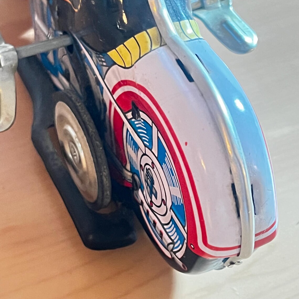 1970s Clockwork Tin Windup Circling MS-702 Toy MOTORCYCLE, China ...
