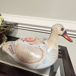 Large Vintage Tonala Mexican Duck Made in Mexico Hand Crafted & Painted ...