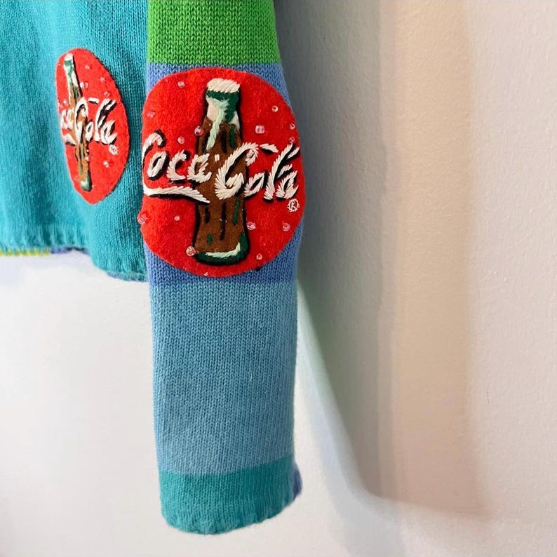 Very RARE Michael Simon Limited Edition Cardigan With Coca-cola Sz Sm 1999 VTG - Etsy