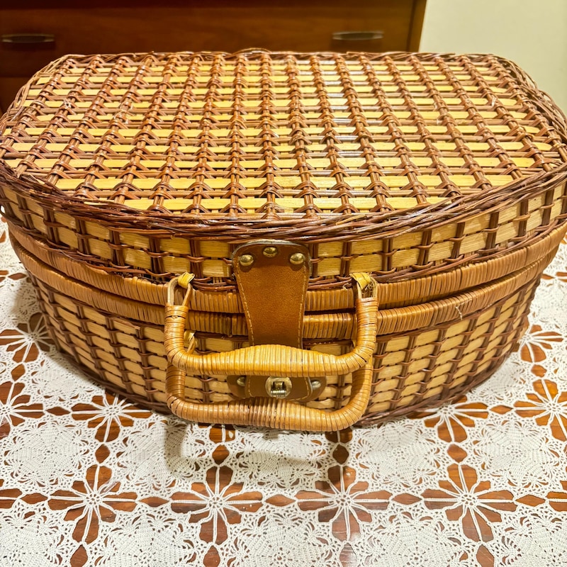 Rattan Wicker Suitcase - Etsy