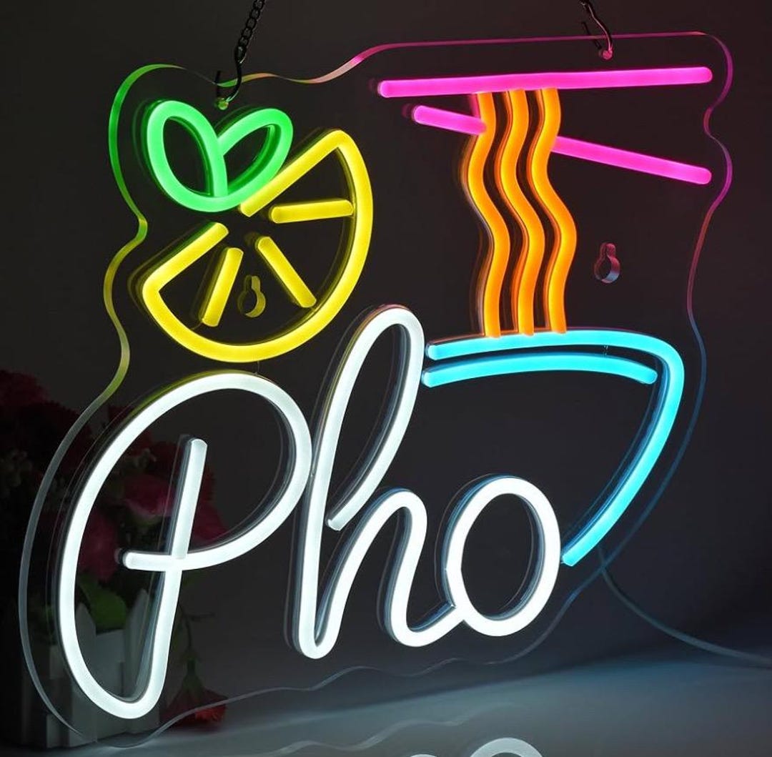 Pho Neon Sign Led Light up Sign for Business Vietnamese Pho Restaurant ...