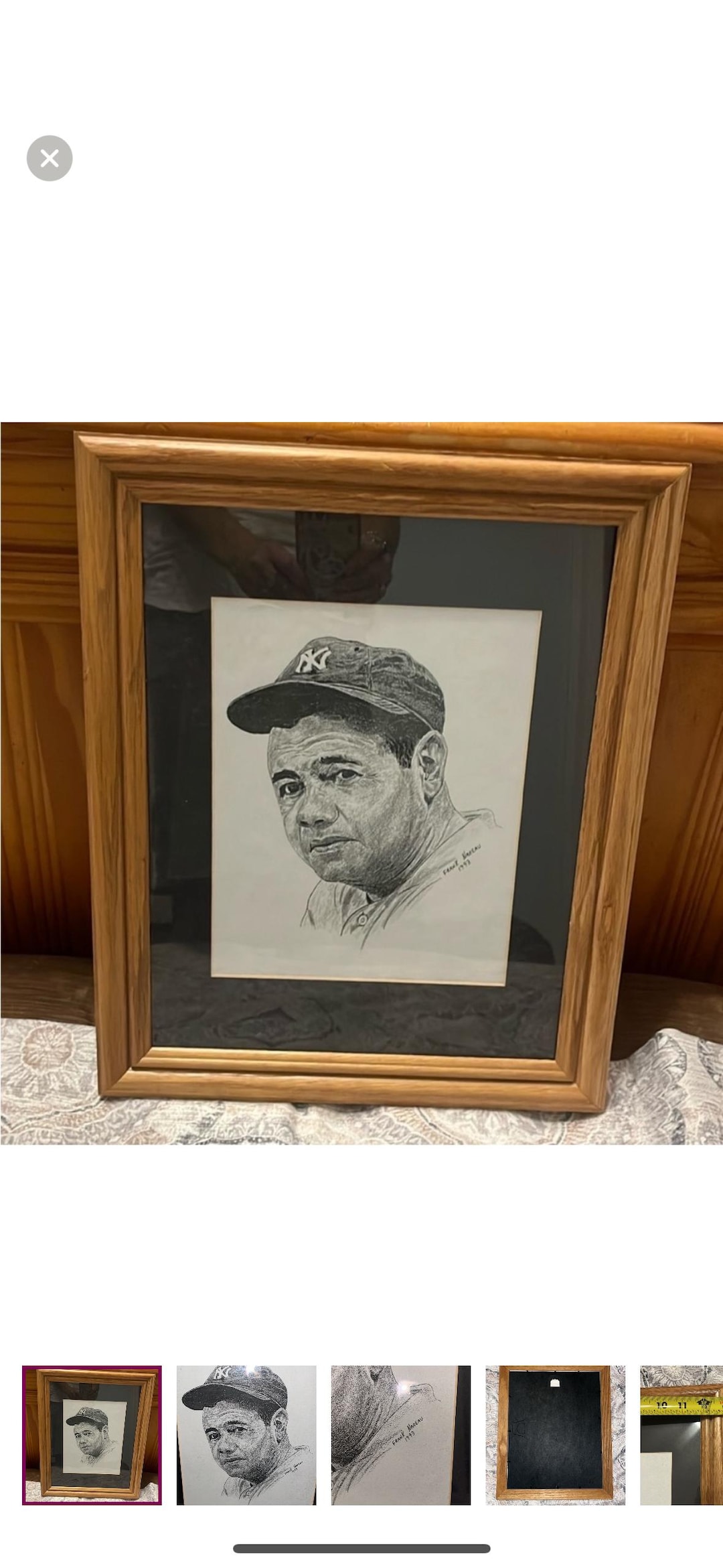 Art Drawing of Babe Ruth Iconic New York Yankees Baseball Player by ...