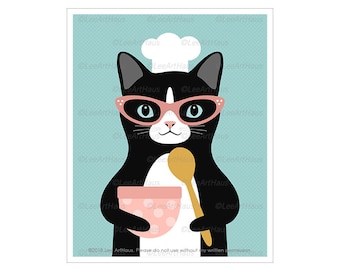 Funny cat art | Etsy