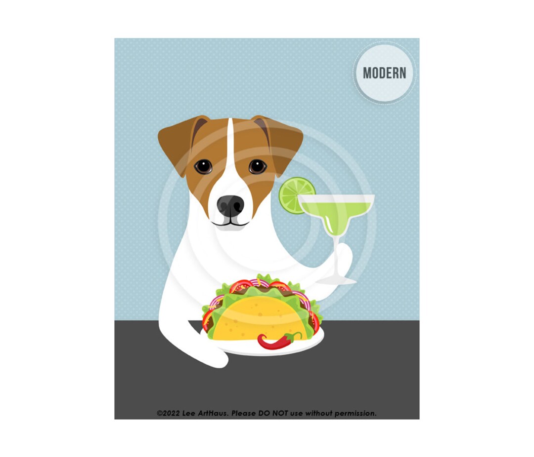 773DP Jack Russell Gifts Jack Russell Terrier Eating Taco - Etsy Ireland