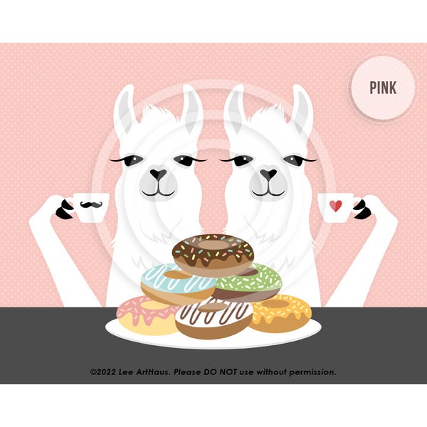 Llama Donut Coffee - Etsy