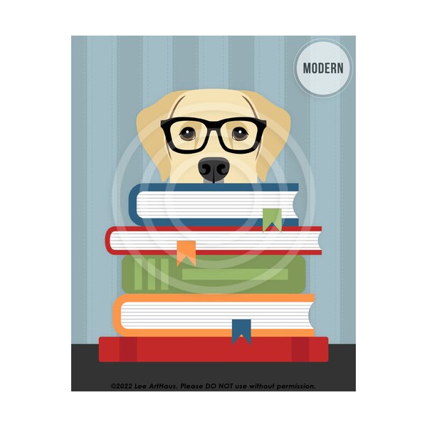 Dog Reading Book - Etsy