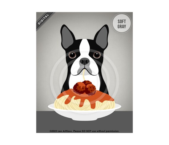 Puppy Eating Spaghetti