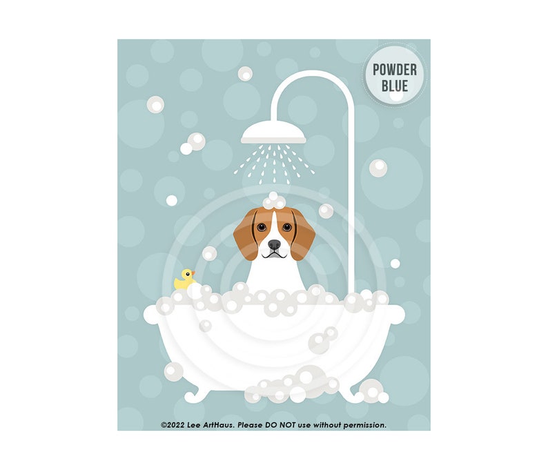 4DP Lemon Beagle in Bubble Bath Bathtub Wall Art Cute Beagle - Etsy