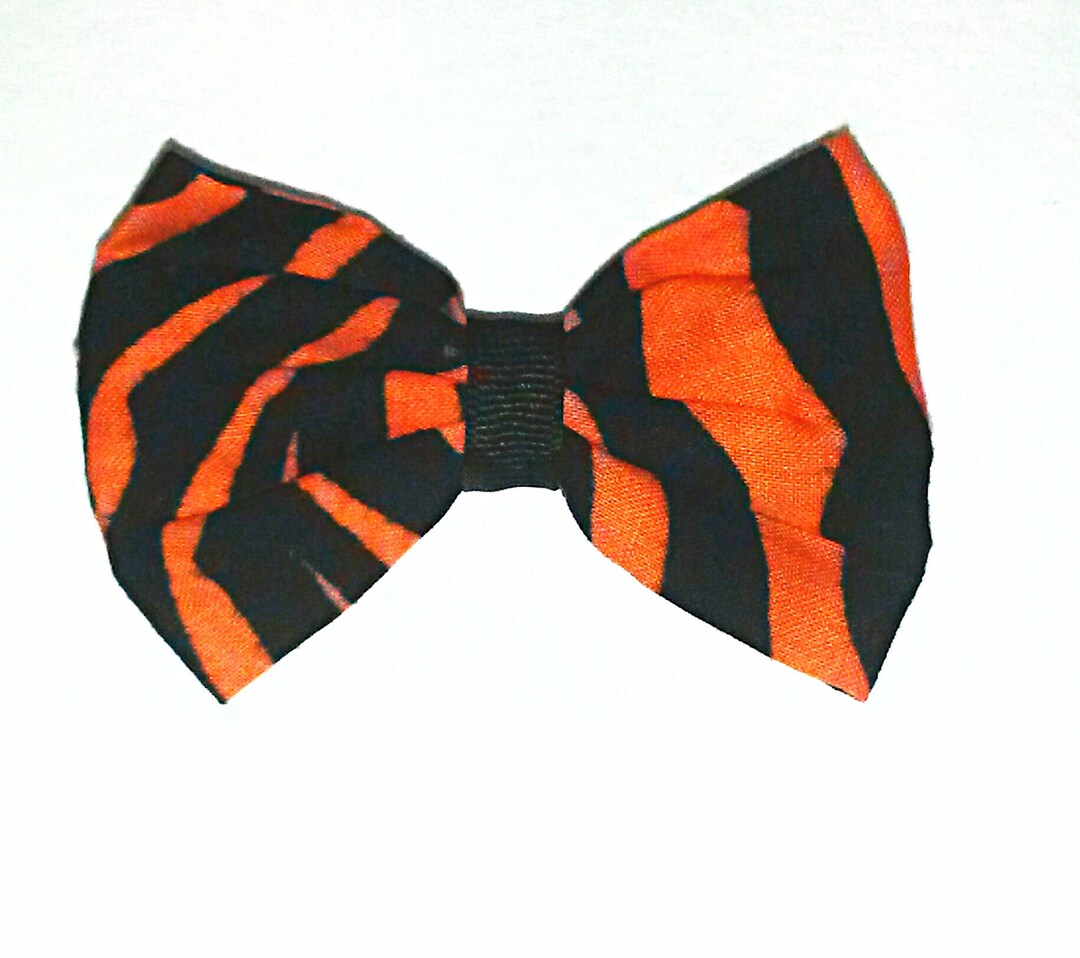 Kawaii/emo/scene/rockabilly Tiger Print Fabric Bowclip - Etsy