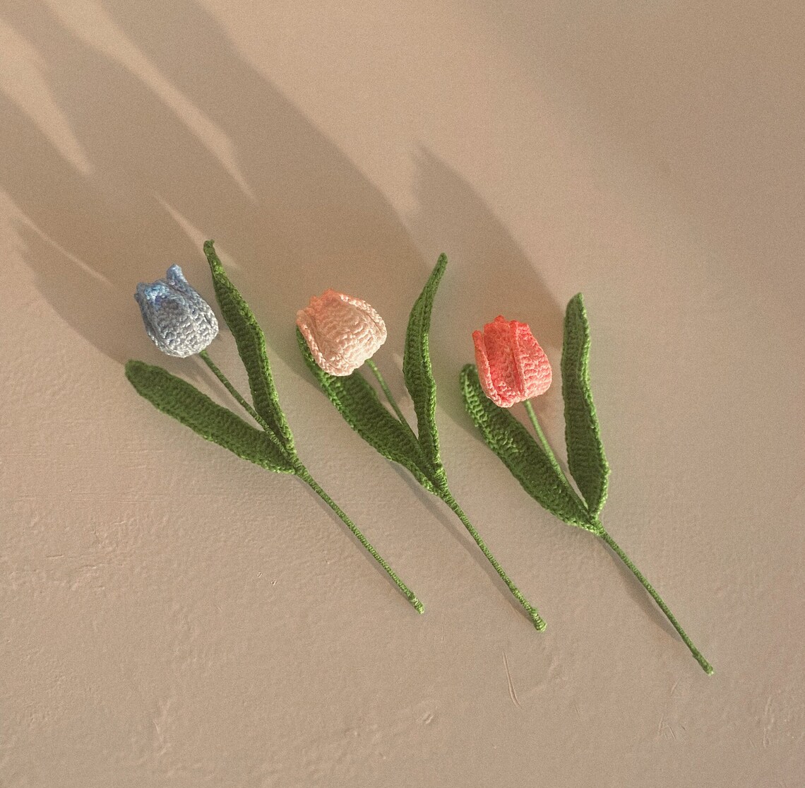 Crochet Tulip Premium Pattern, Photo Tutorial, Flower Decoration ...