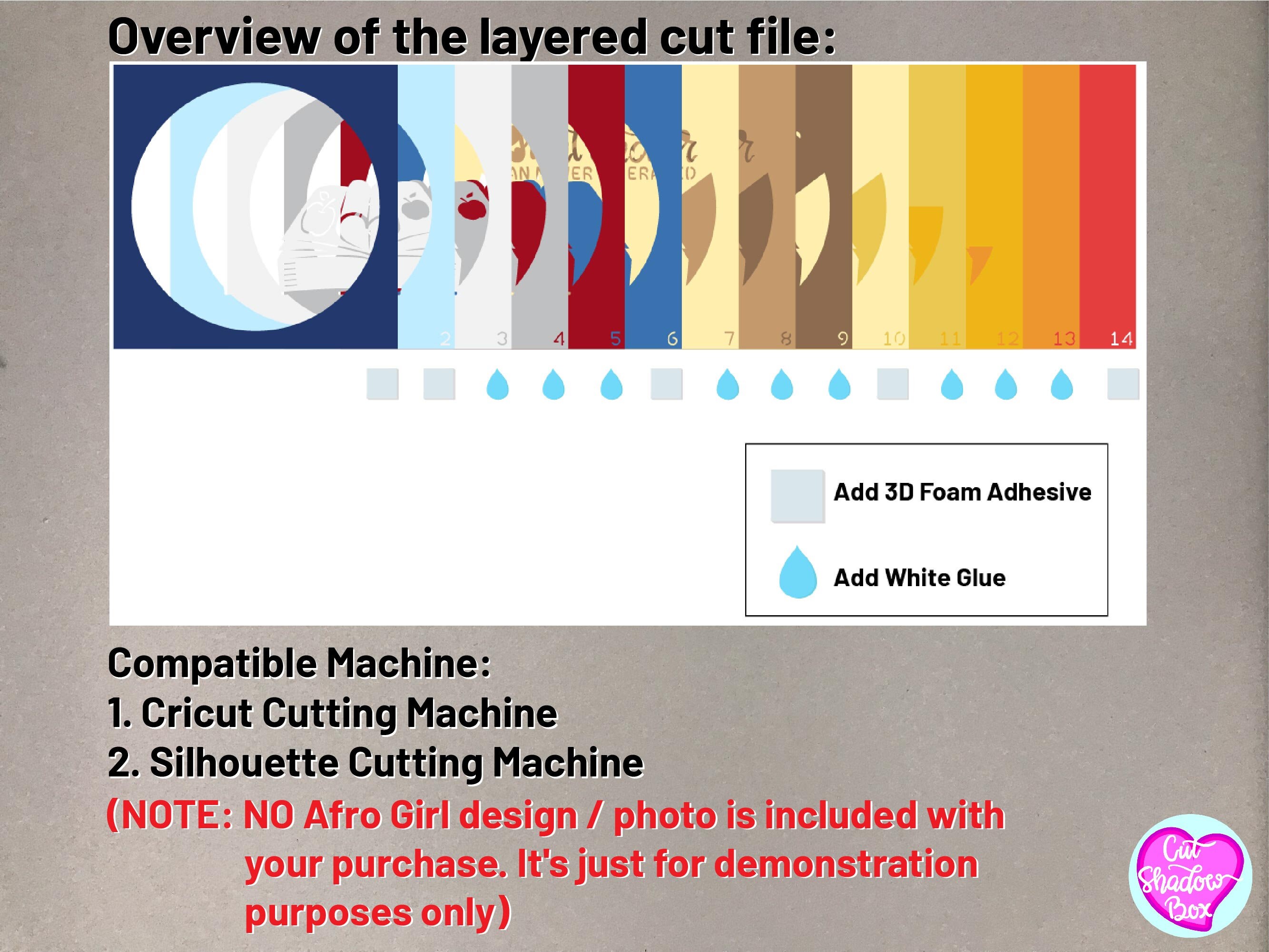 3D Teacher Shadow Box Svg, Customizable Layered Teachers Day Shadow Box ...