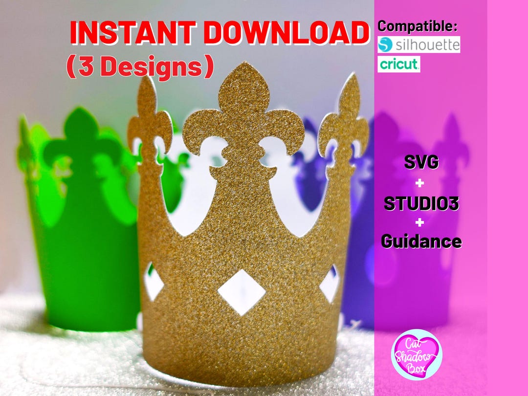 Mardi Gras Svg, Paper Crown Template Svg, King Crown Svg, 3D Kids ...