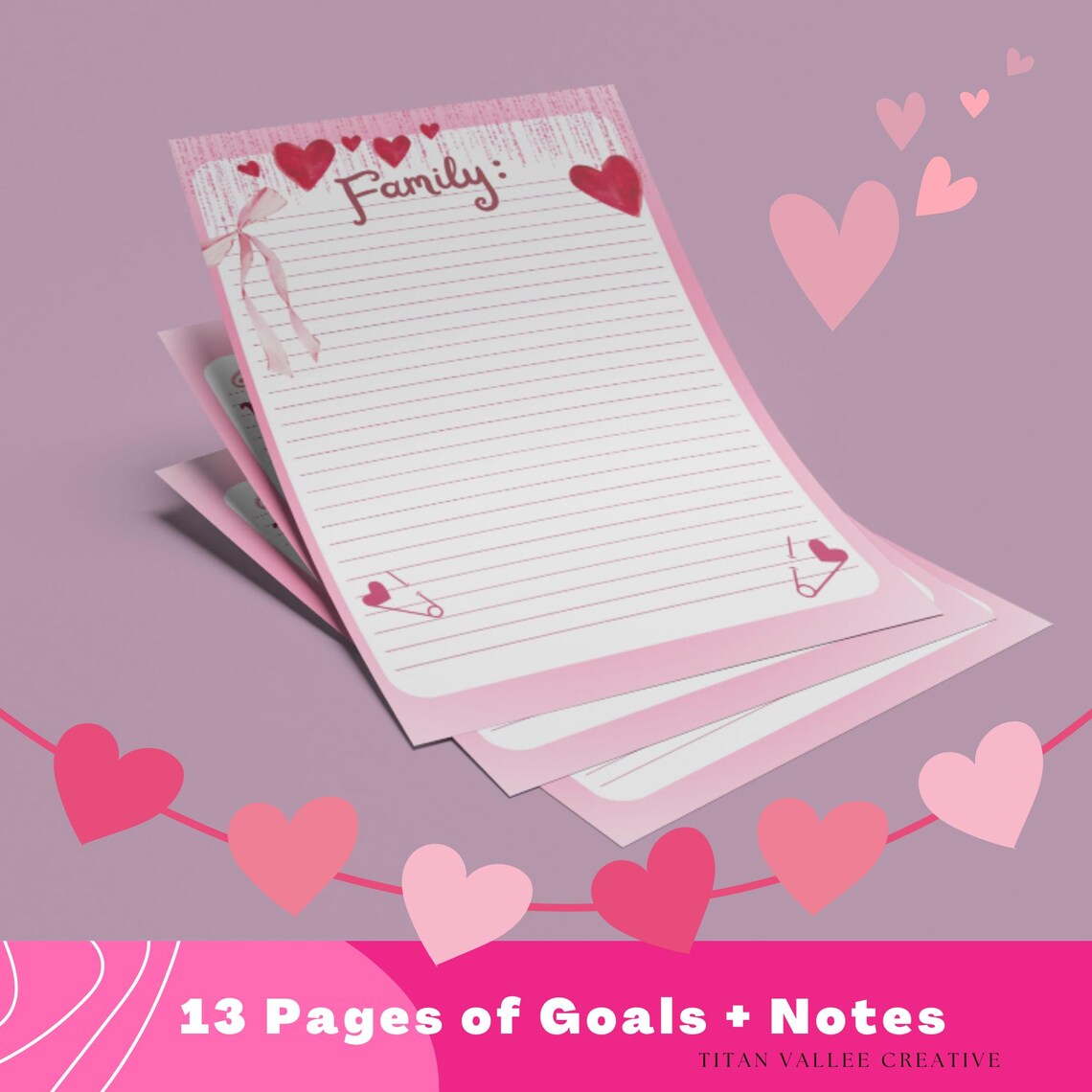 EDITABLE Pink & Girly-cute 2025 Digital Vision Board Goals Resolutions ...