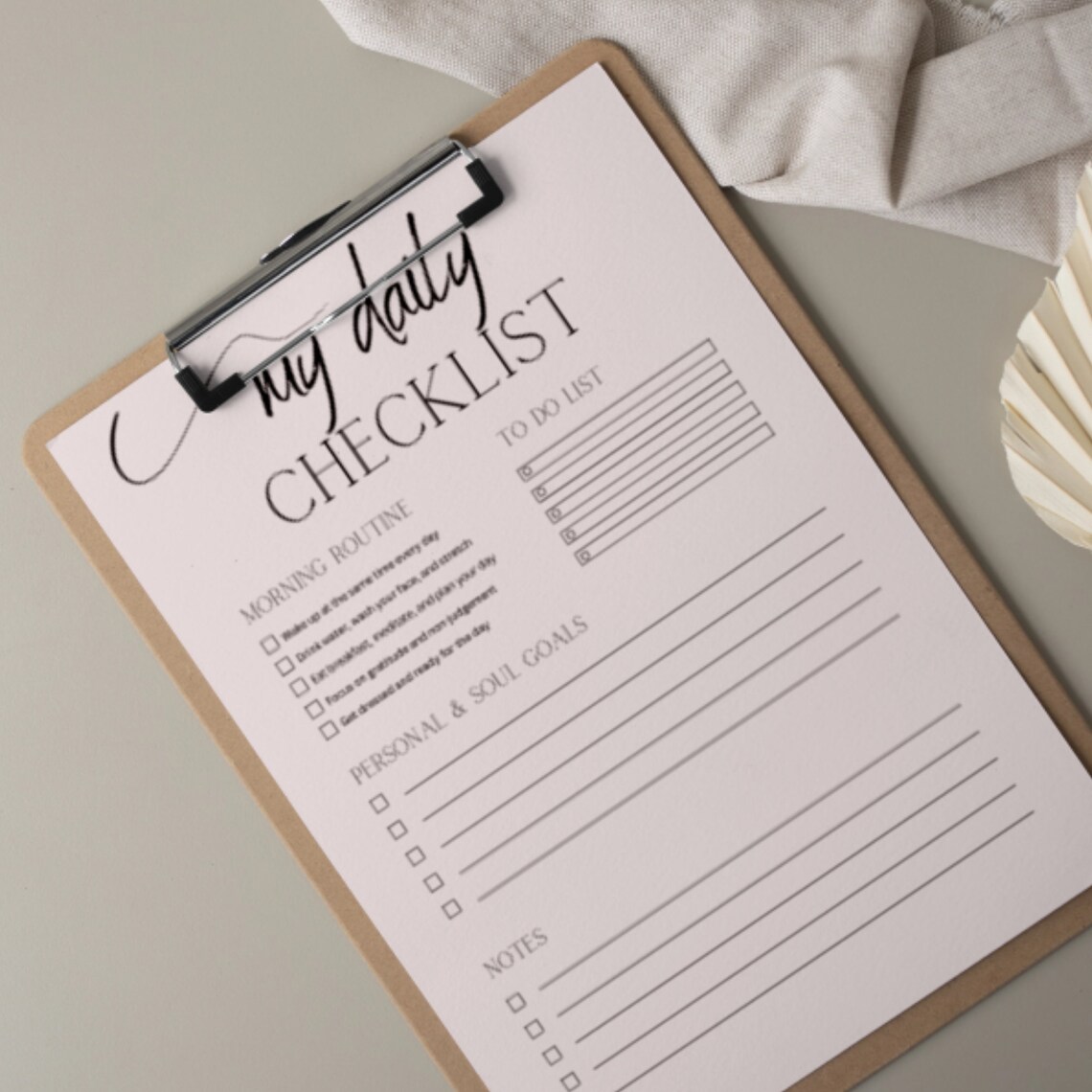 EDITABLE Simple Daily Checklist, Goal Tracker, Reminder Checklist ...
