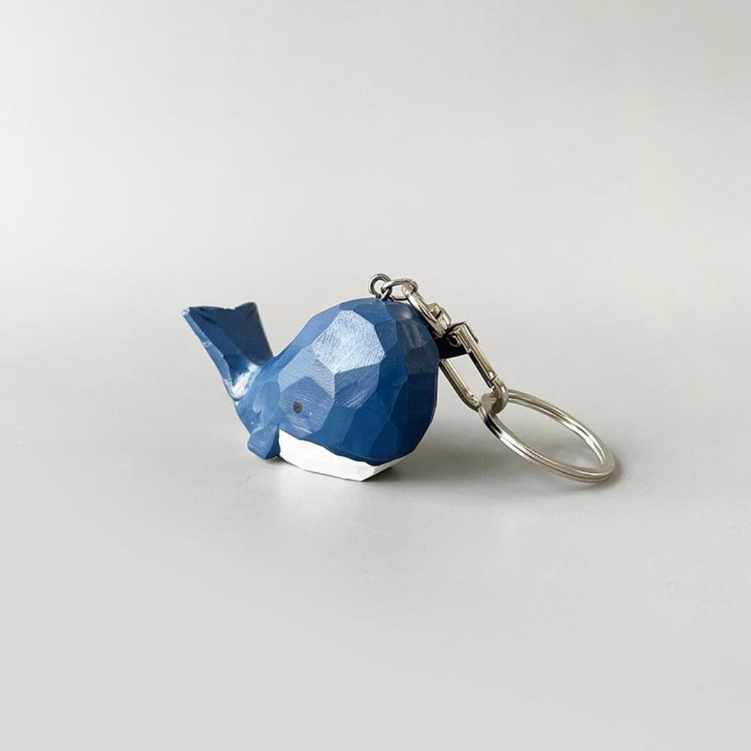 Cute Carved Wooden Whale Key Chain,wooden Blue Whale Pendant, Gift for ...