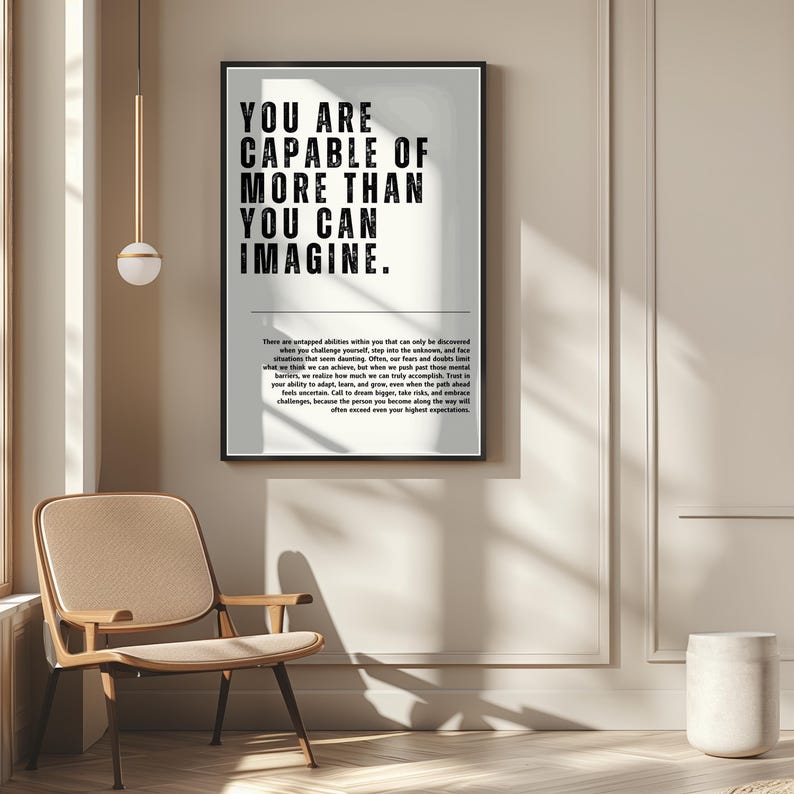 You Are Capable of More Than You Can Imagine Printable Wall Art ...