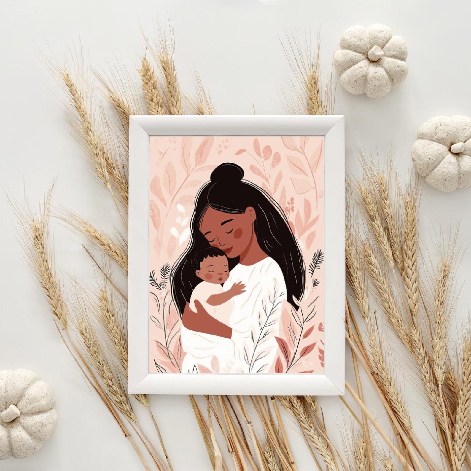 Mother and Child Art Print - Printable Family Art - Mother Baby ...