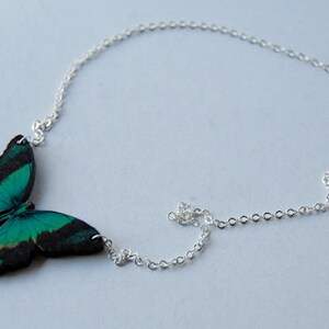 Radiant Swallowtail Butterfly Necklace | Cute Green Butterfly Charm ...