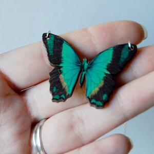 Radiant Swallowtail Butterfly Necklace | Cute Green Butterfly Charm ...