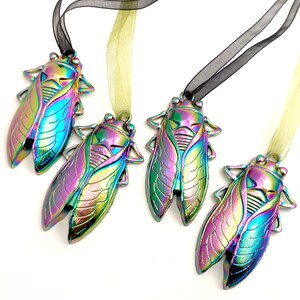 Large Cicada Ornament | Iridescent Rainbow Insect Ornament | Magic ...