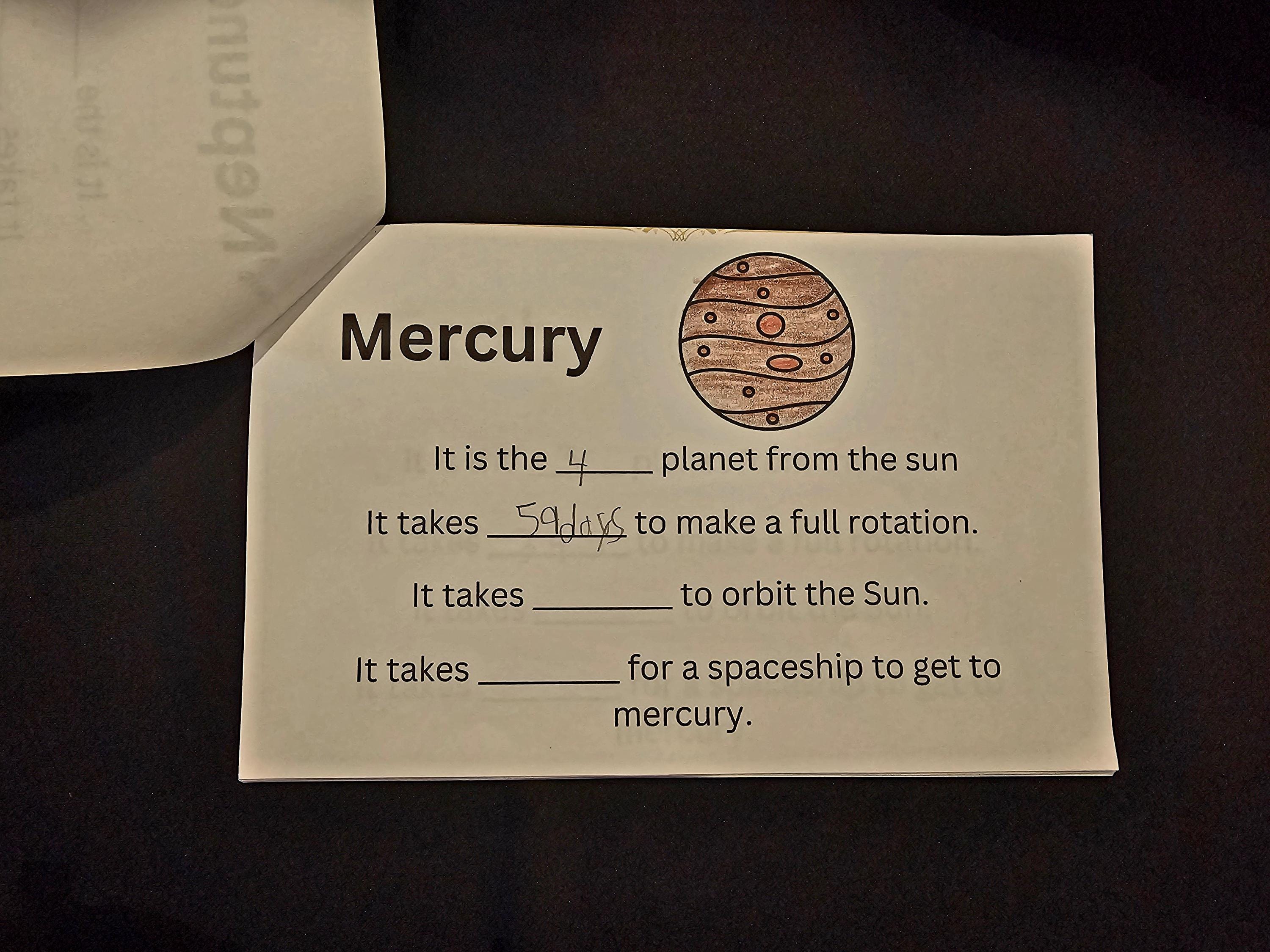 Solar System Mini Unit Study, Kids 6 Space Study Packet - Etsy