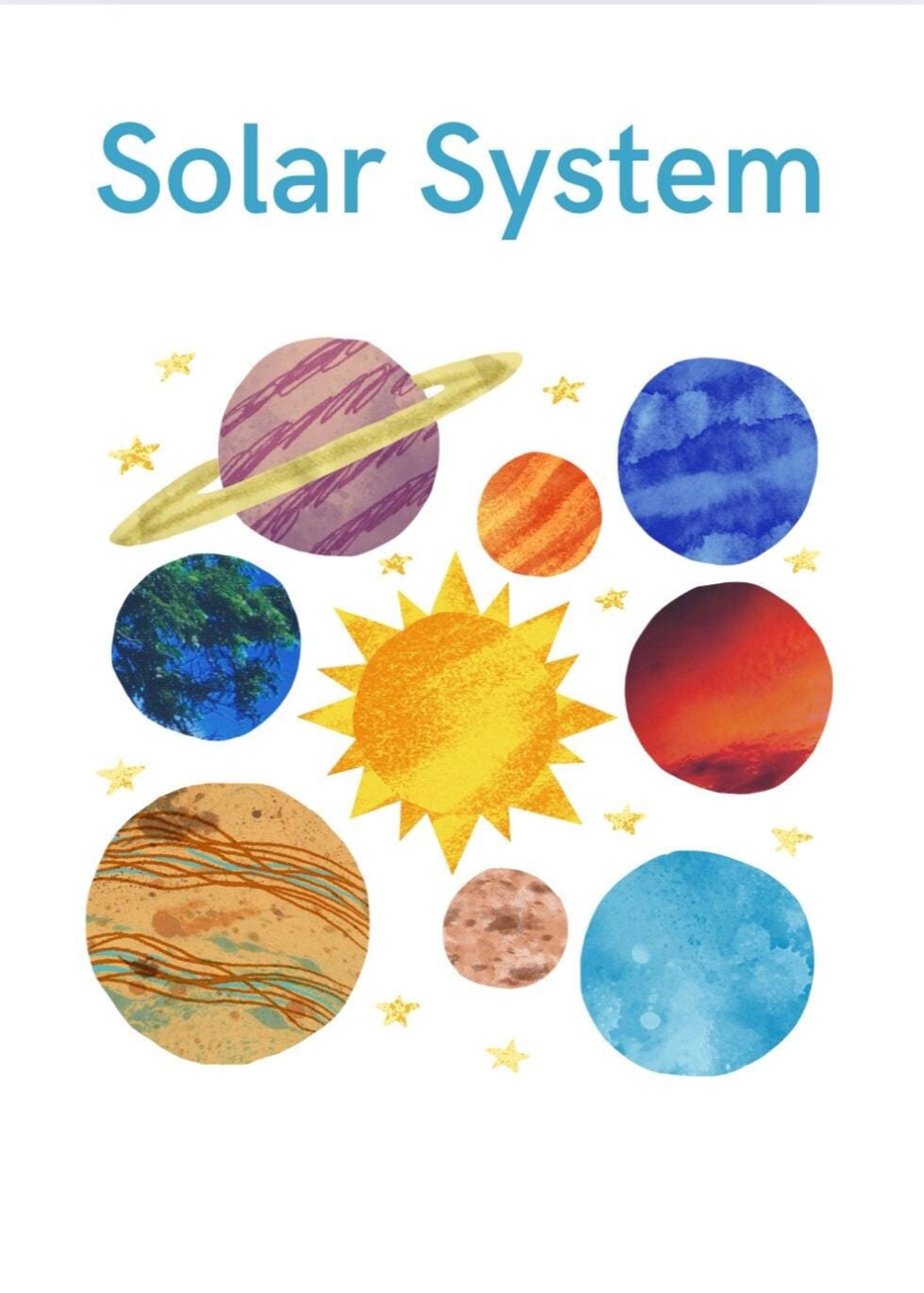 Solar System Mini Unit Study, Kids 6 Space Study Packet - Etsy