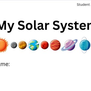 Solar System Mini Unit Study, Kids 6 Space Study Packet - Etsy