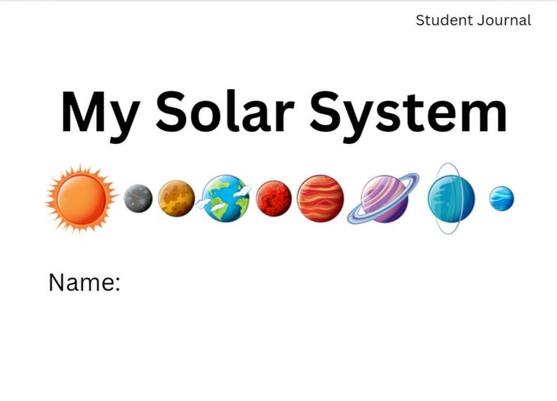 Solar System Mini Unit Study, Kids 6 Space Study Packet - Etsy
