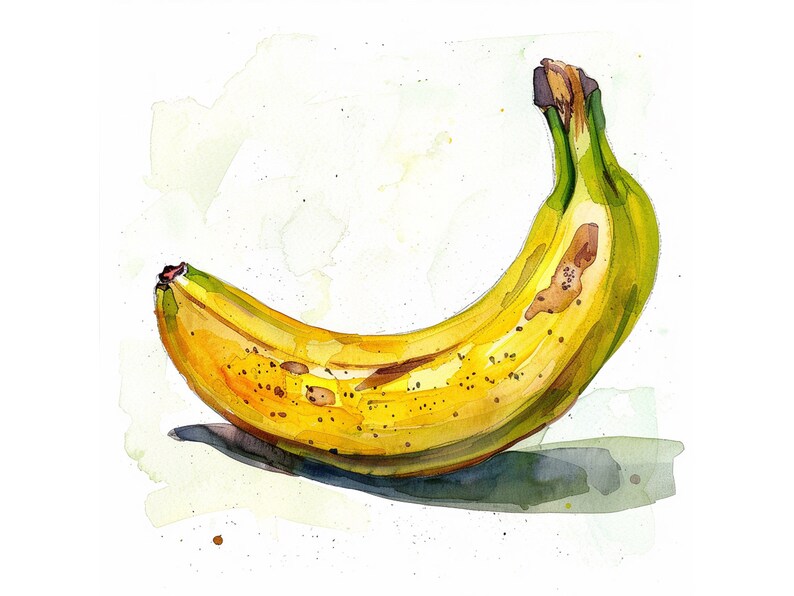 Watercolor Banana Clipart Watercolor Fruits PNG Commercial Use Sweet ...