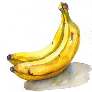 Watercolor Banana Clipart Watercolor Fruits PNG Commercial Use Sweet ...