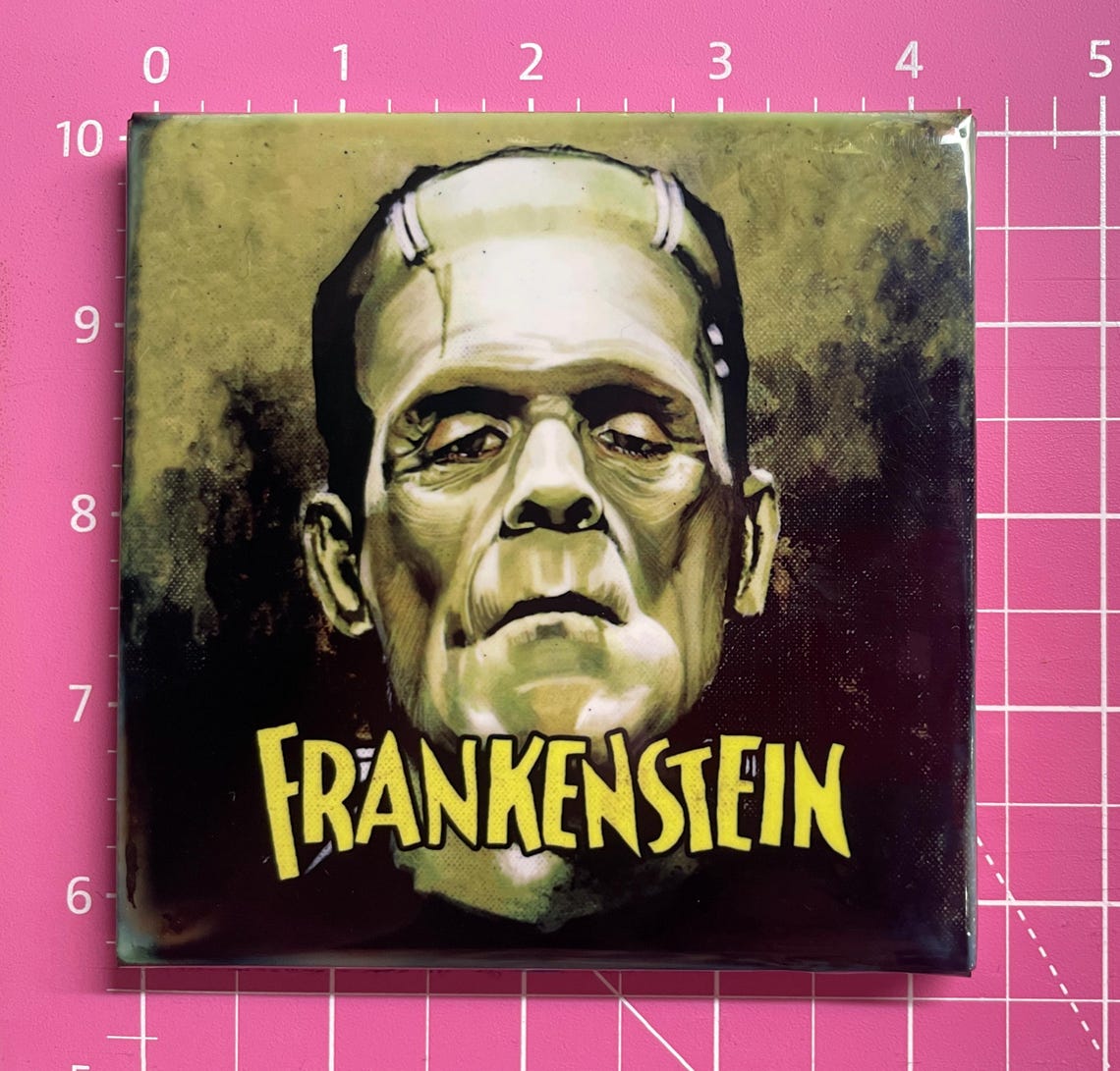 OC Frankenstein's Monster Coaster Ceramic Tile Halloween Decor Creature ...