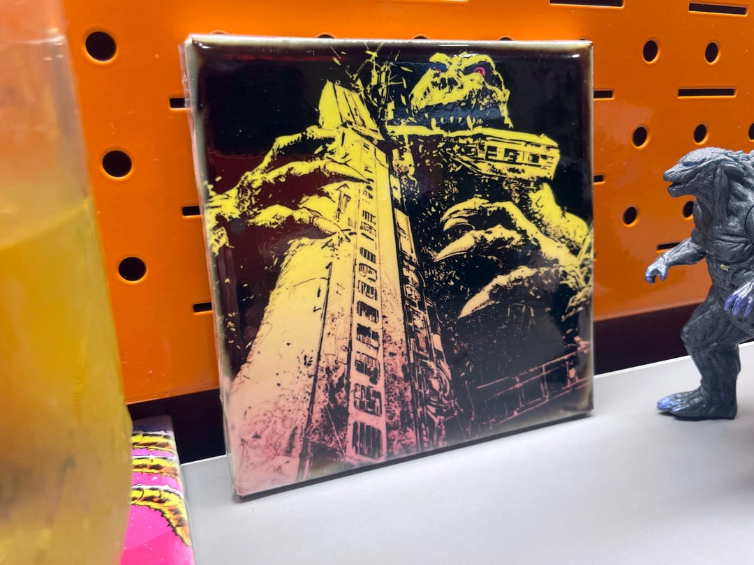 Godzilla Coaster Ceramic Tile Godzilla 1954 - Etsy