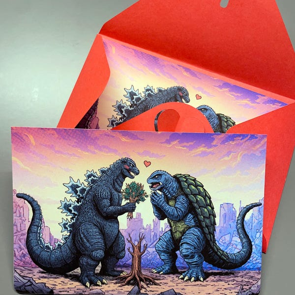 Godzilla Valentines Box - Etsy