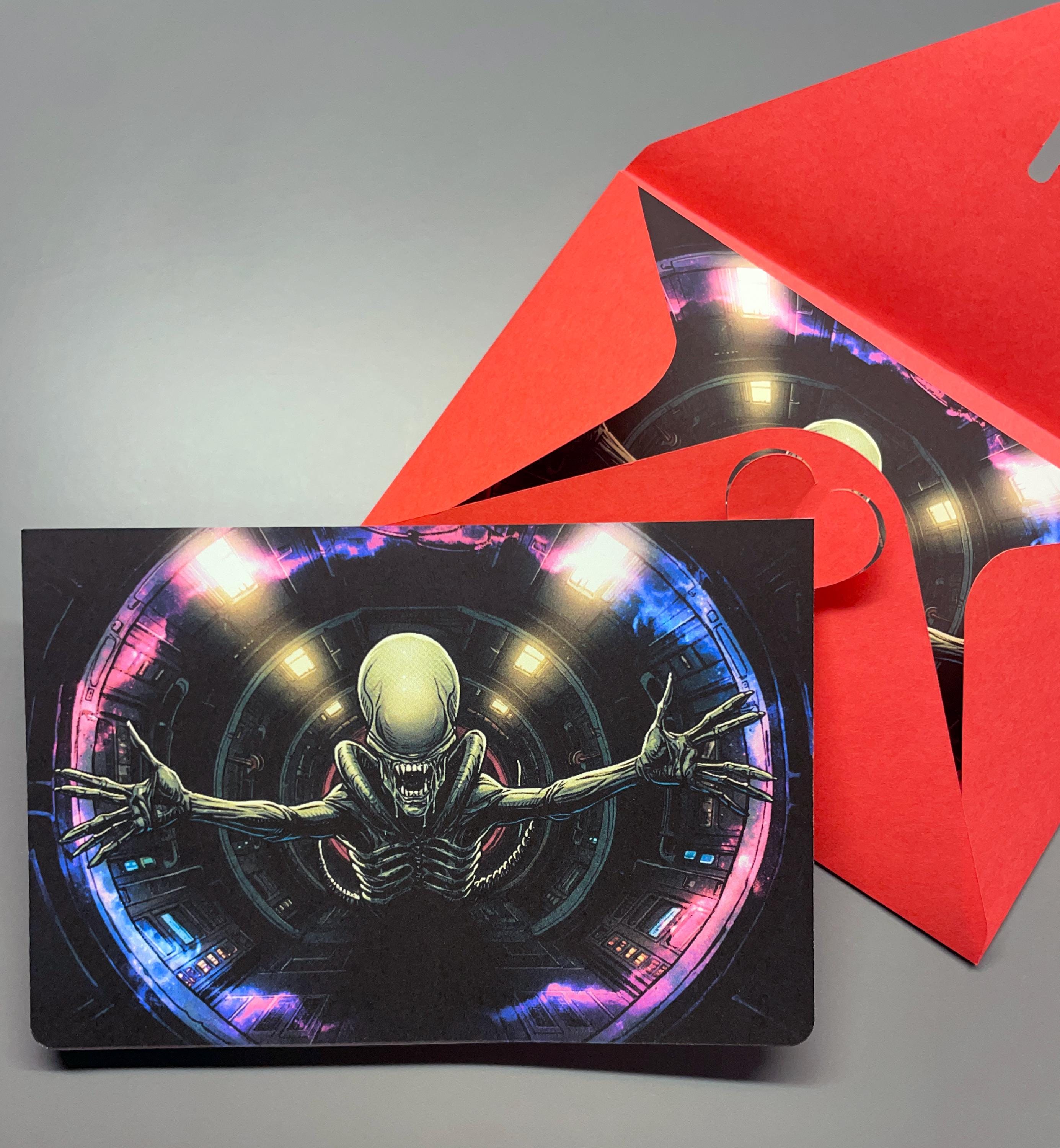 Valentine Card Xenomorph Just Wants a Hug. - Etsy