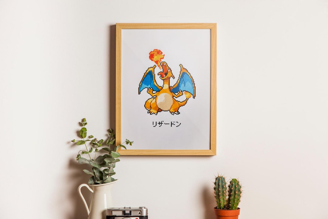 Cutom Hand-drawn Pokémon Pixel Art - Etsy
