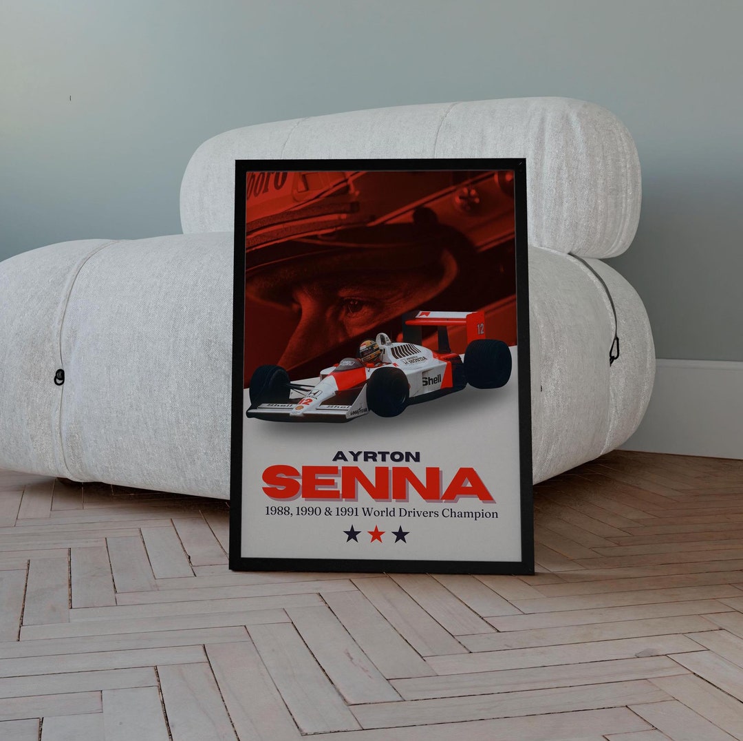 Ayrton Senna Poster Formula 1 Wall Art Ayrton Senna Sim Racing Decor F1 ...
